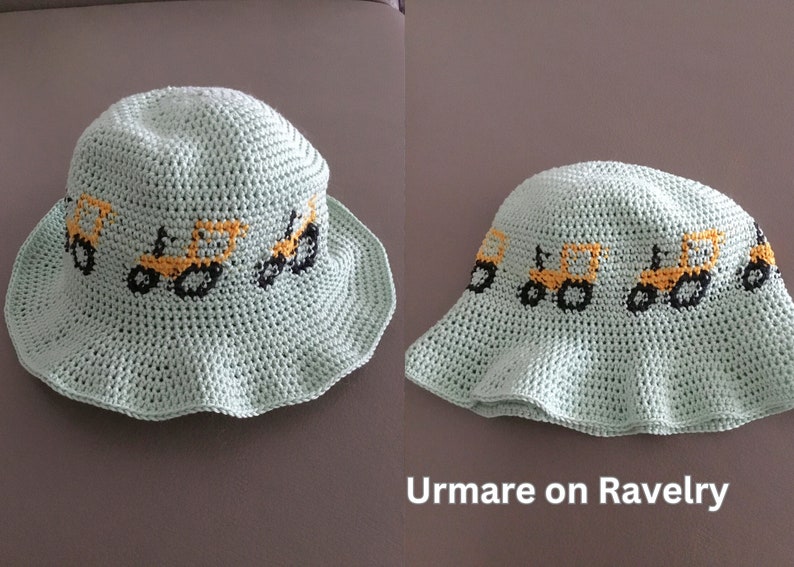 Tractor Bucket Hat Pattern for Baby, Toddler, Child, Woman and Men, Pdf ...