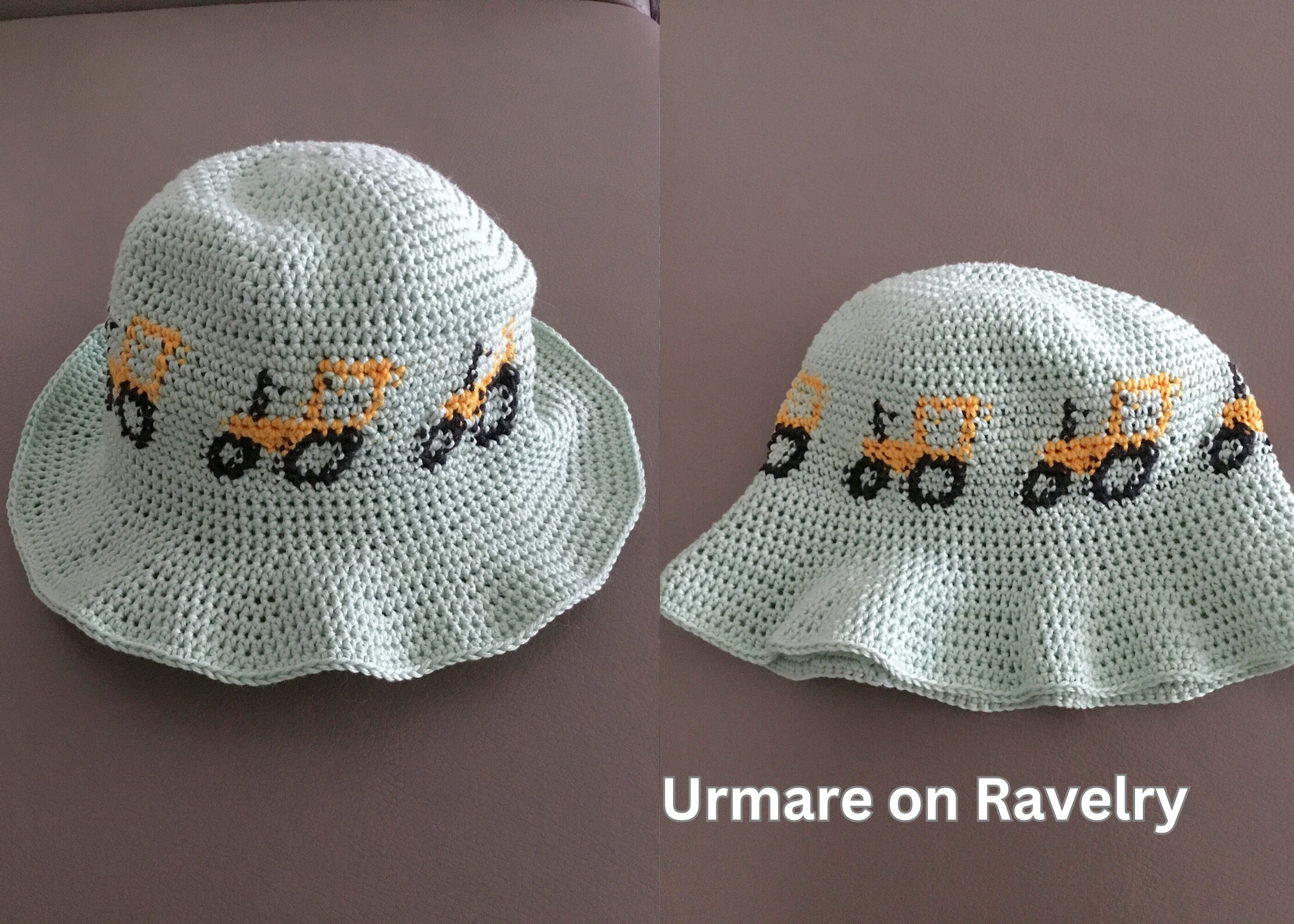 Tractor Bucket Hat Pattern for Baby, Toddler, Child, Woman and Men, Pdf ...