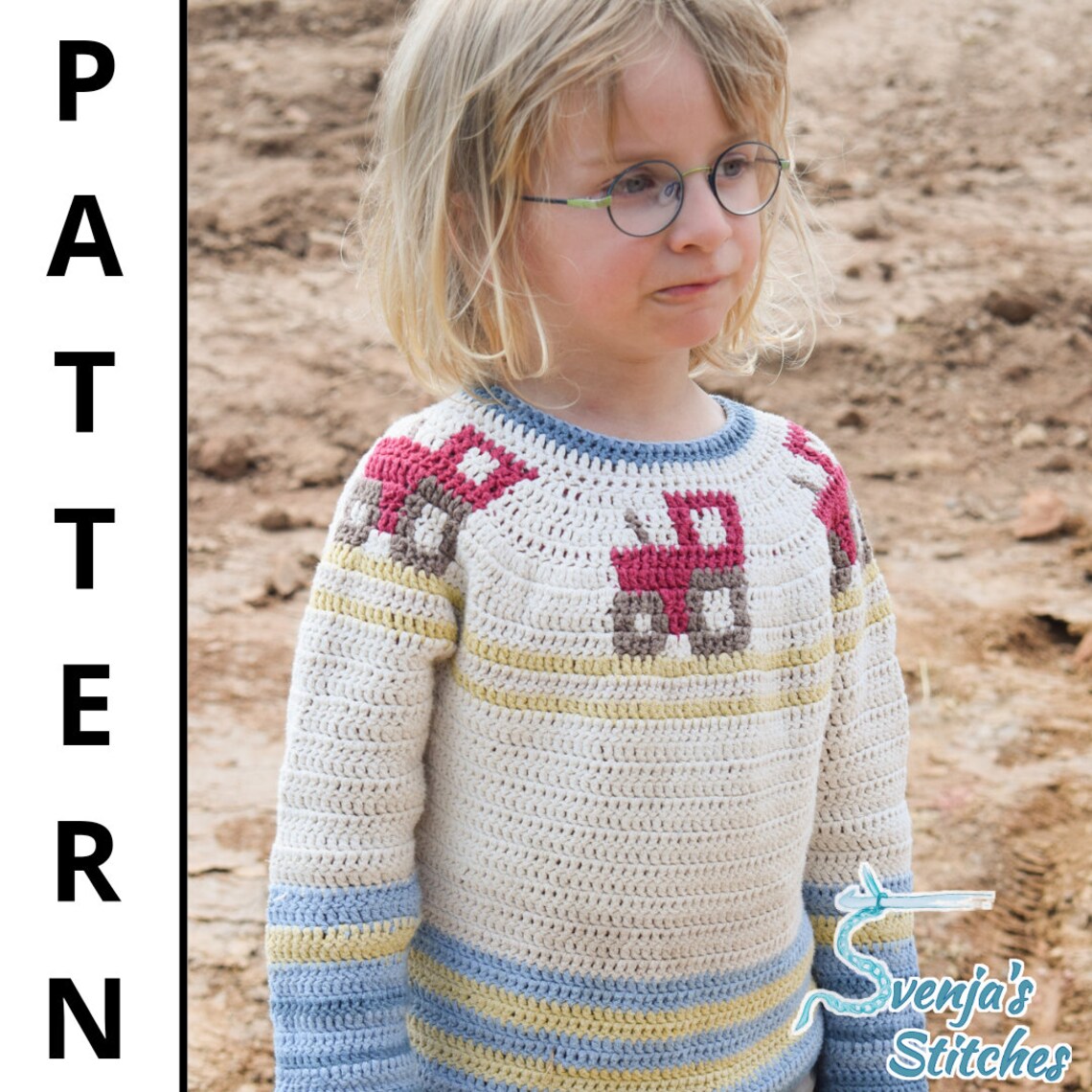Crochet Pattern : Tractor Sweater for Kids Pdf English in | Etsy