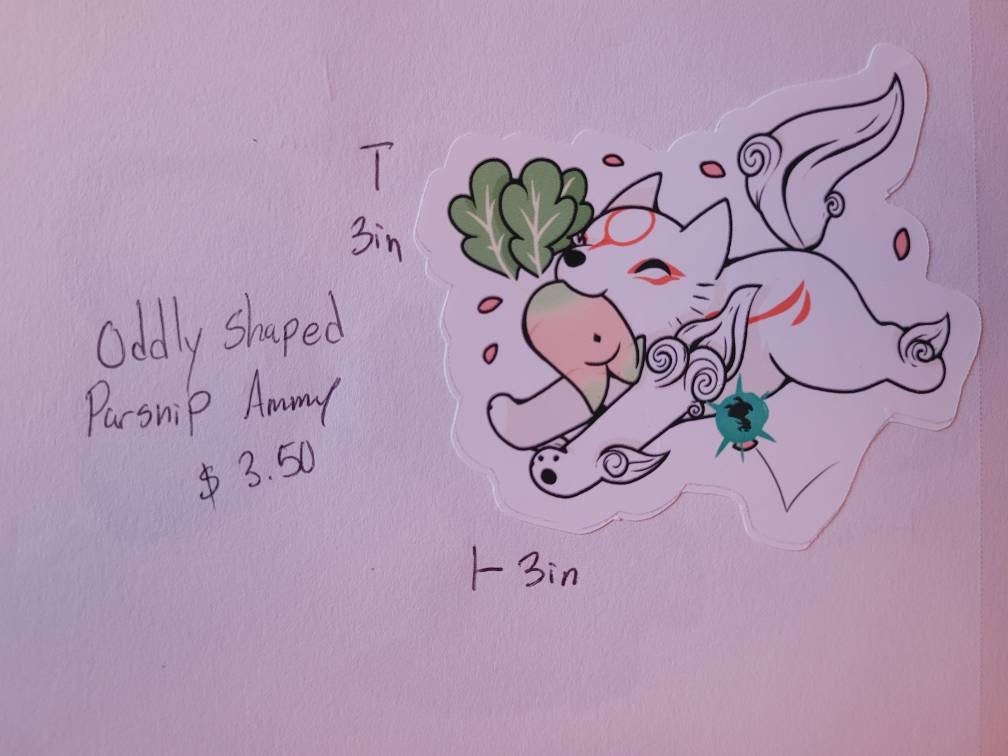 Oddly Shaped Turnip Ammy Okami Sticker - Etsy