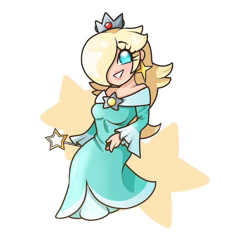 Princess Matte Waterproof Stickers Peach Daisy Rosalina Peachette - Etsy