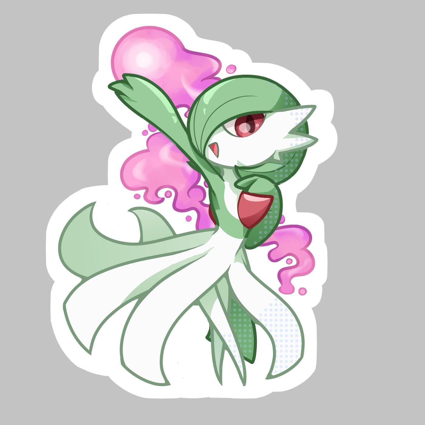 Gardevoir Gallade Iron Valiant Chibi Stickers - Etsy