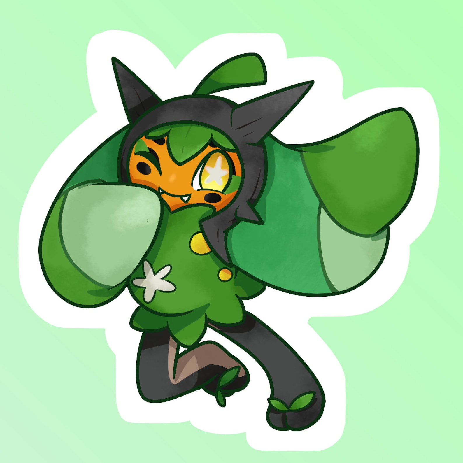 Ogerpon Cute Vinyl Sticker - Etsy