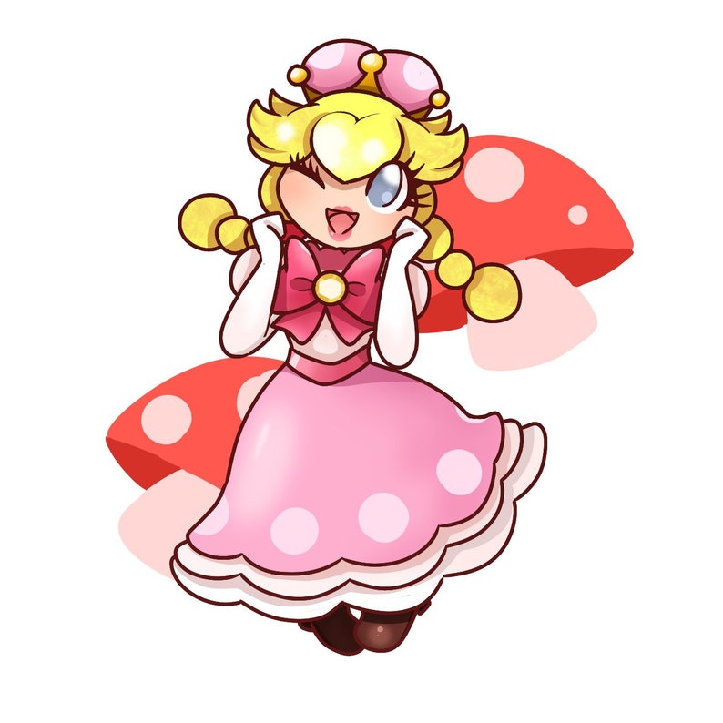 Princess Matte Waterproof Stickers Peach Daisy Rosalina Peachette - Etsy