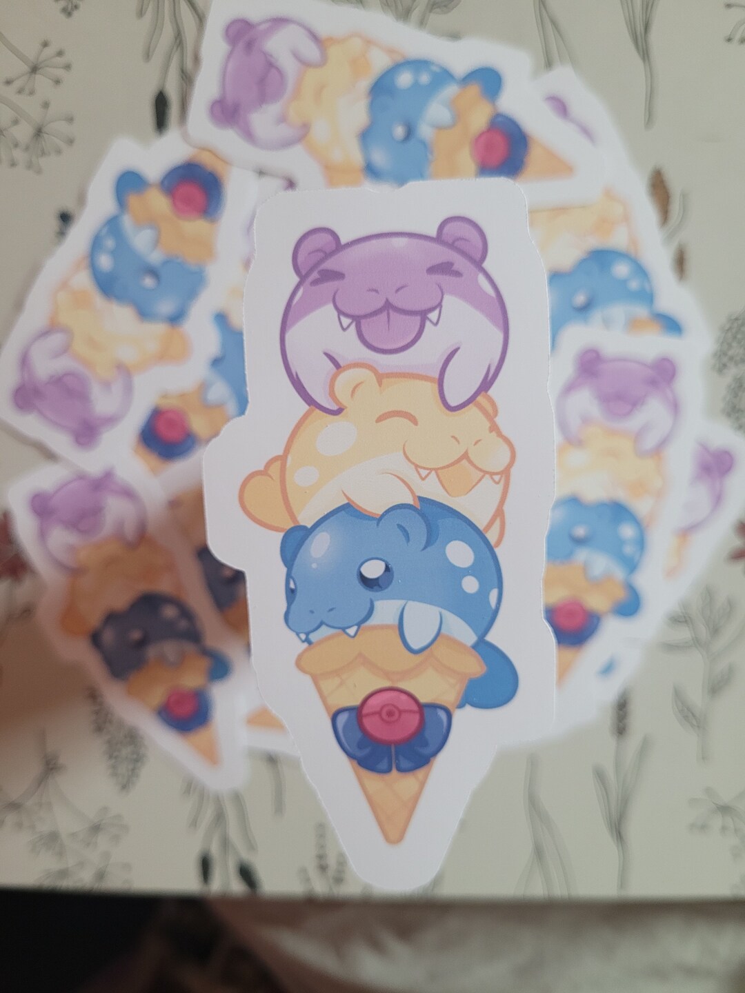 Pokémon Ice Cream Spheal Summer Sticker - Etsy