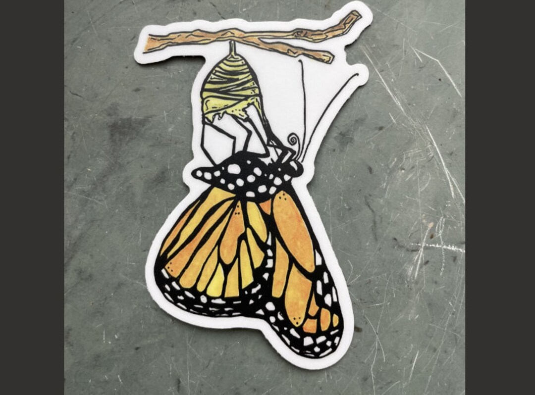 Monarch Butterfly Vinyl Sticker - Etsy