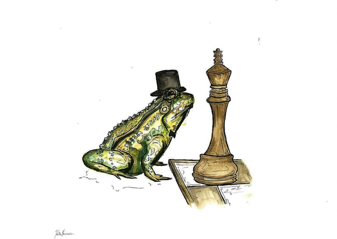 Harold the Frog Playing Chess - Etsy
