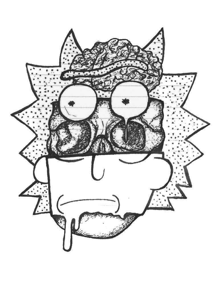 Rick and Morty Face Melt - Etsy