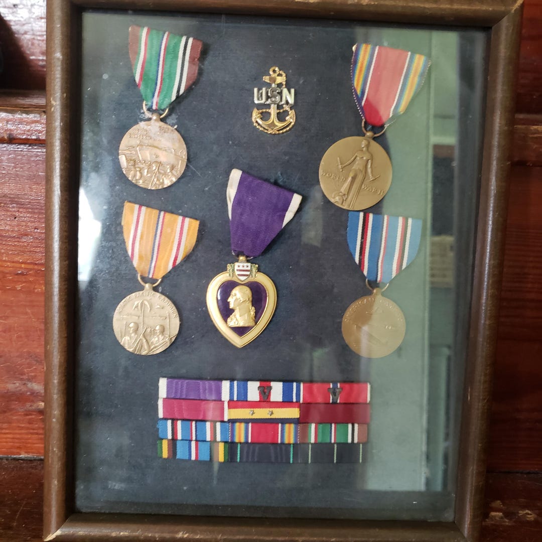WW2 United States Naval Medal Grouping/ Purple Heart. - Etsy