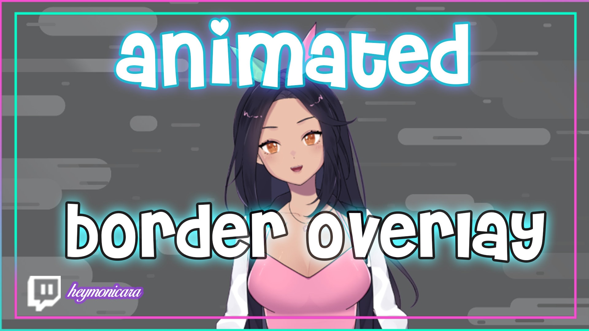 ANIMATED STREAM OVERLAY Border Colorful Neon Frame Cute Aesthetic - Etsy
