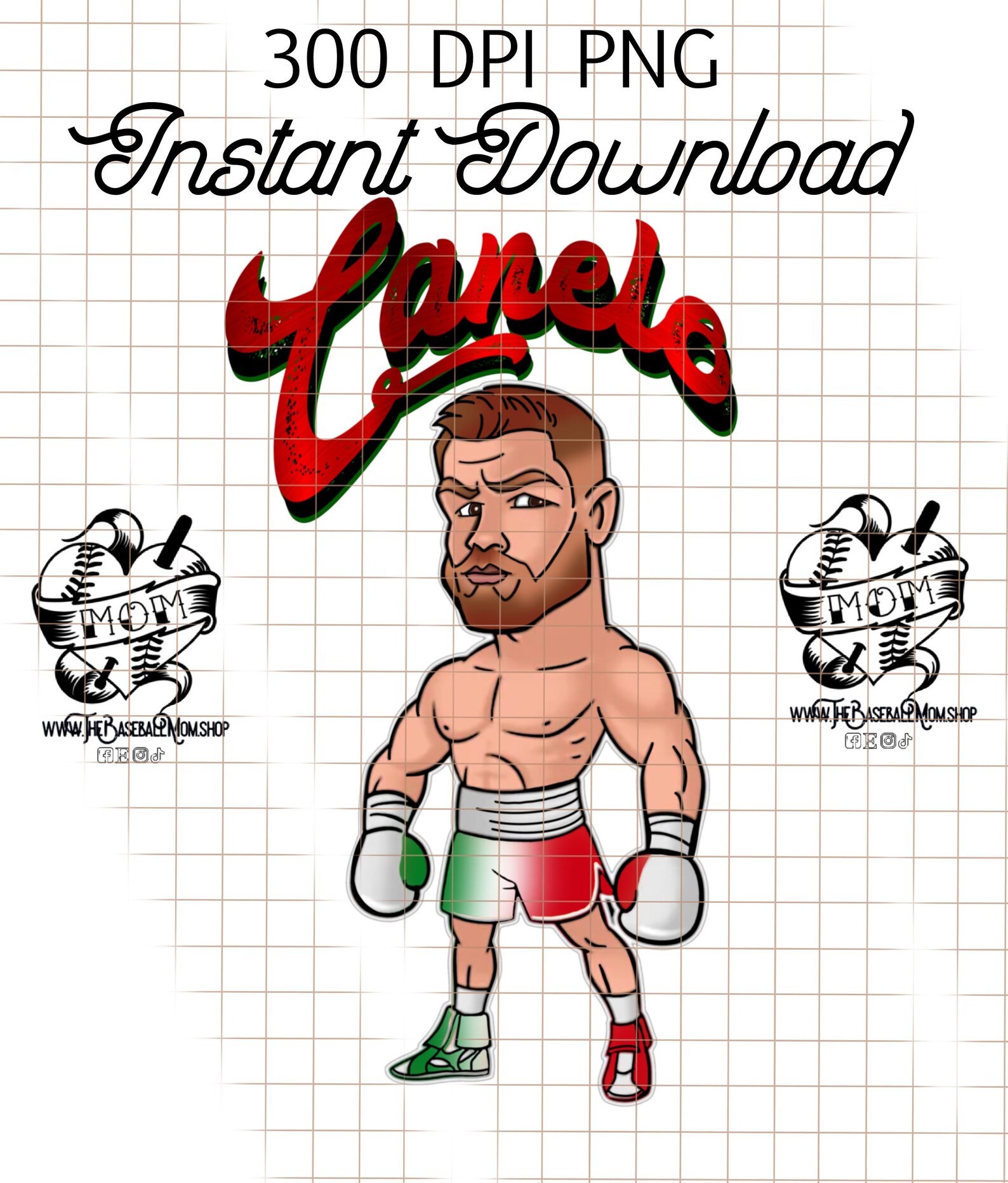 Canelo Alvarez Hand-drawn Png for Sublimation, DTF, DTG Instant ...