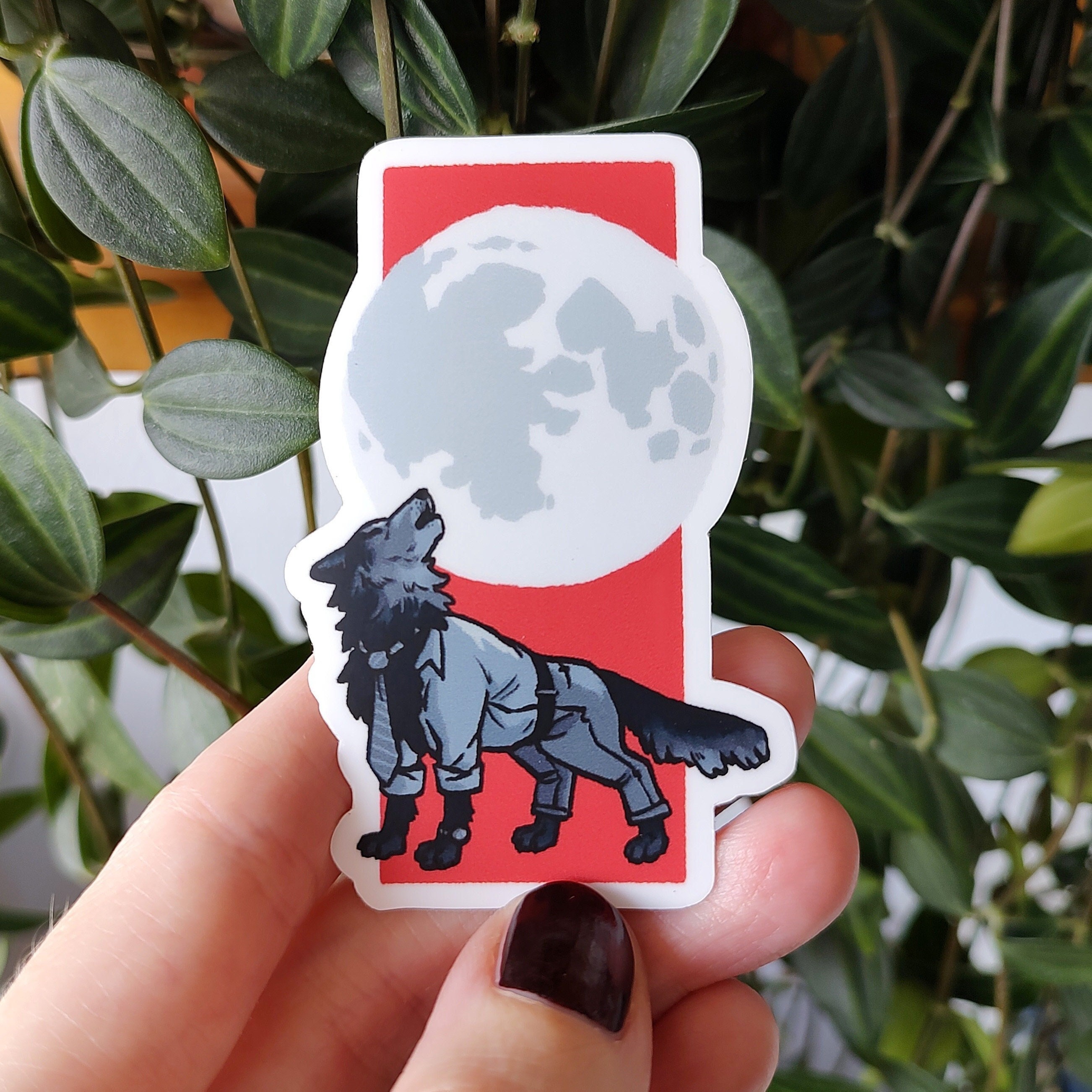 WEREWOLF MOON Mythical Creature Sticker spooky Cute - Etsy