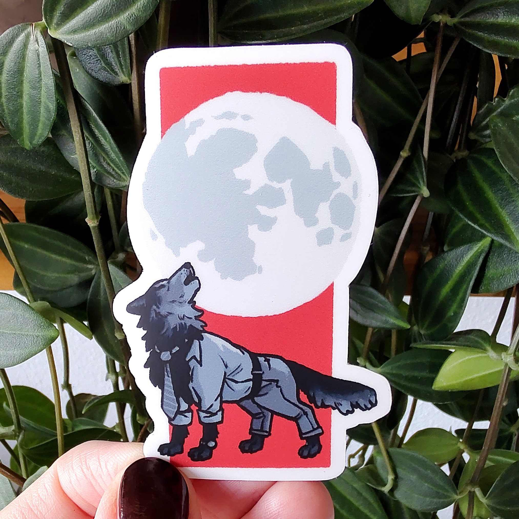 WEREWOLF MOON Mythical Creature Sticker spooky Cute - Etsy