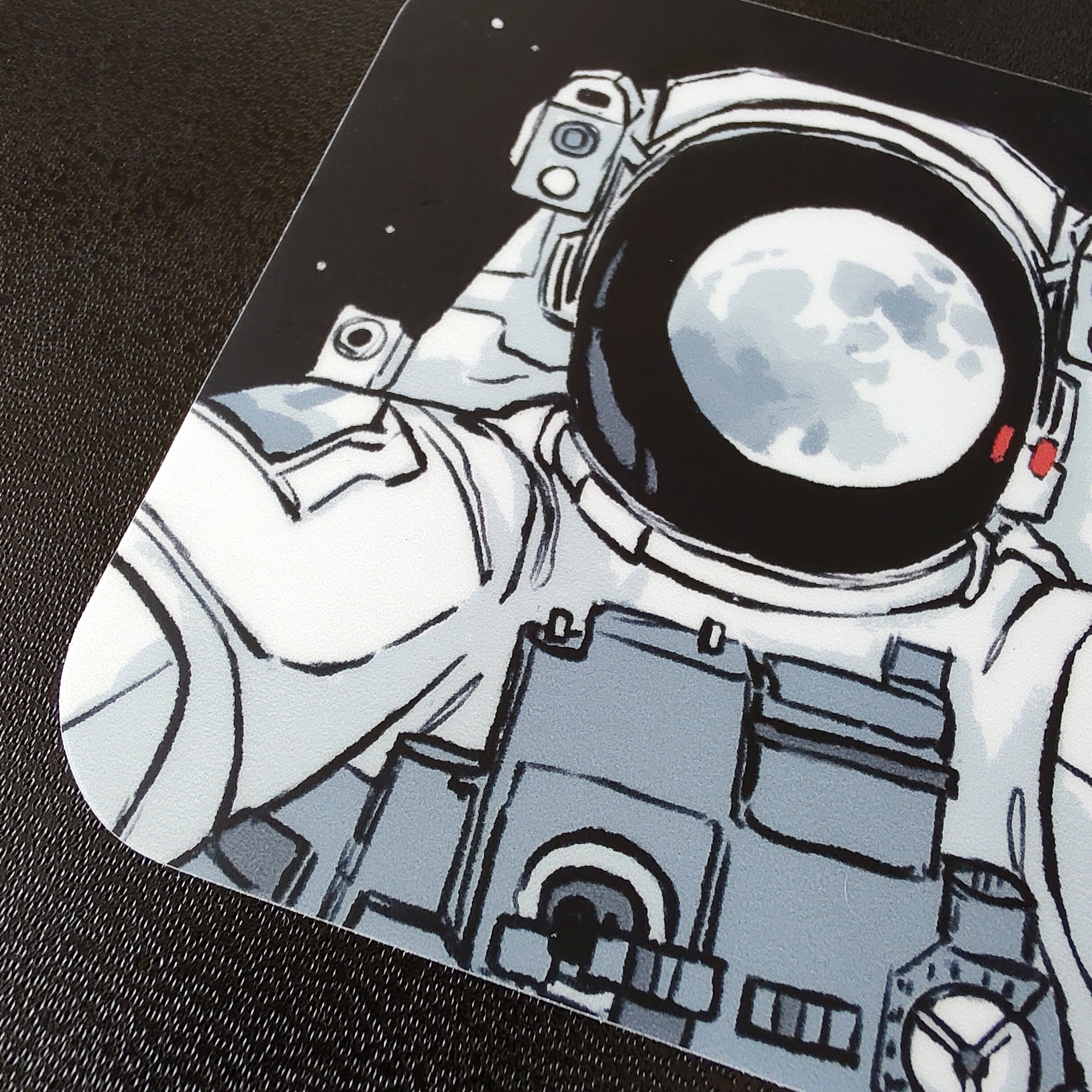 ASTRONAUT IN SPACE Sticker | unsettling Science Fiction Art | moon ...