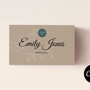 Printable Business Card Canva Template for Reflexology, Massage, Spa ...