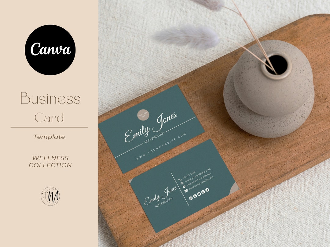 Editable Business Card for Wellness-based-businesses Canva Template ...
