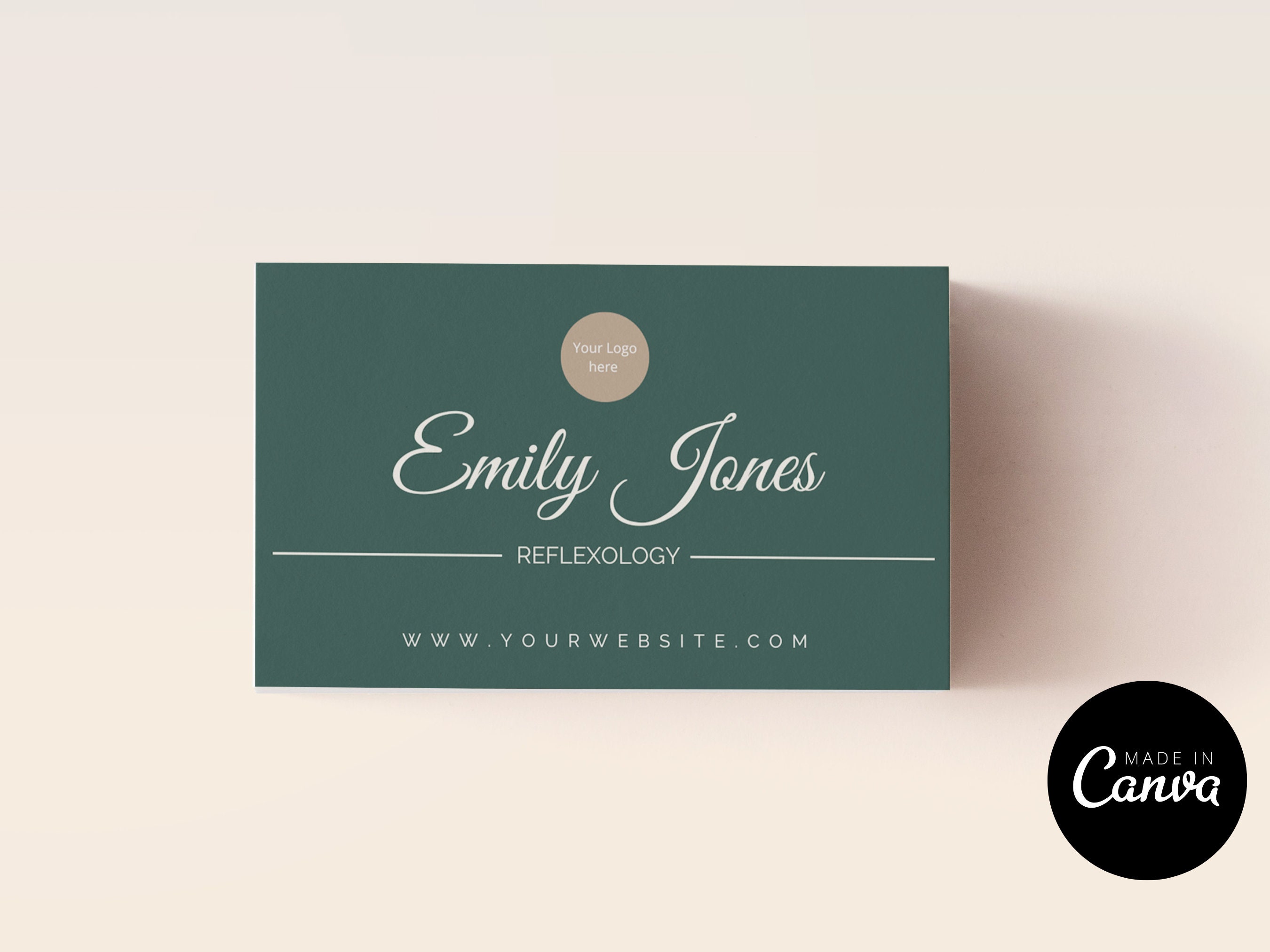 Editable Business Card for Wellness-based-businesses Canva Template ...