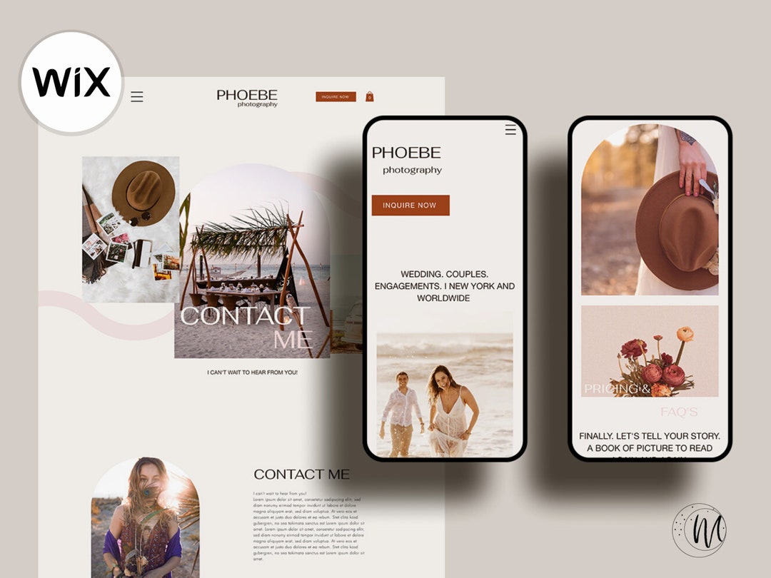 Wix Website Template Photographer - Boho Style - Wix Photography ...