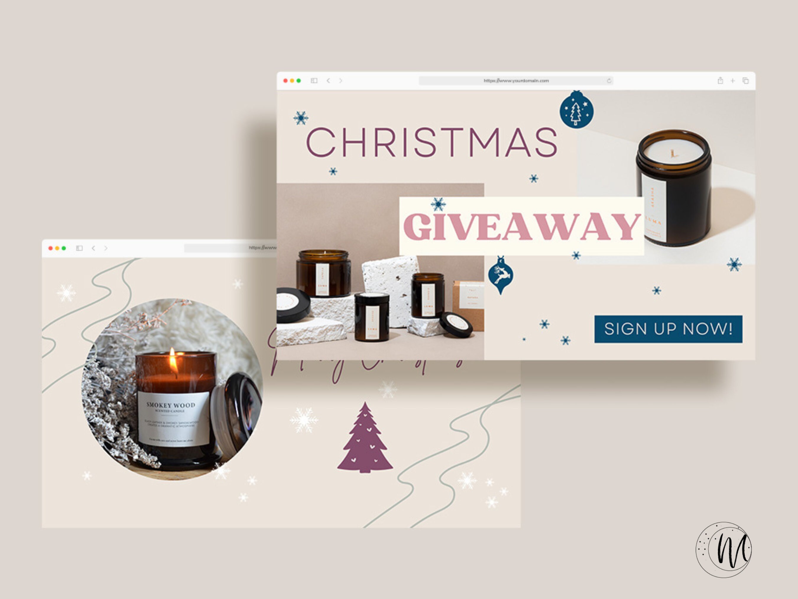 Christmas Website Banner for Canva I Christmas Design Website Banner I ...