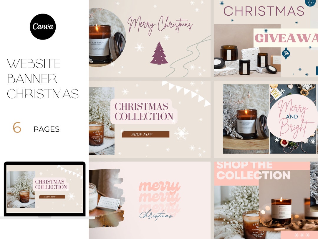 Christmas Website Banner for Canva I Christmas Design Website Banner I ...