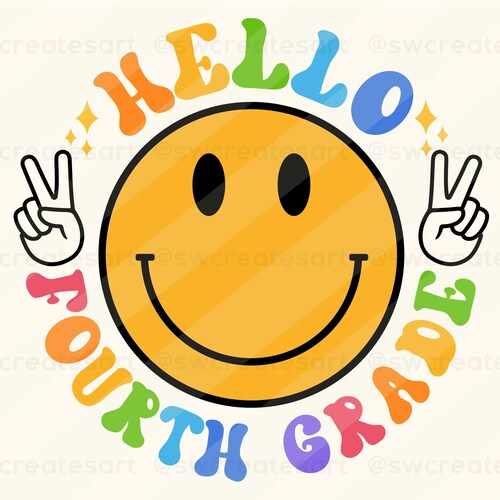 Fourth Grade PNG Image Back to School 4th Grade Design - Etsy