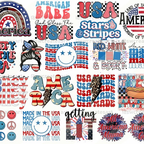 USA Sublimation Designs Png 4th of July Sublimations USA - Etsy