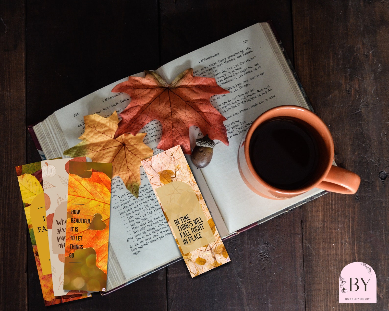 Printable Quotes Fall Bookmarks Set of 4 Loveable Bookmarks - Etsy