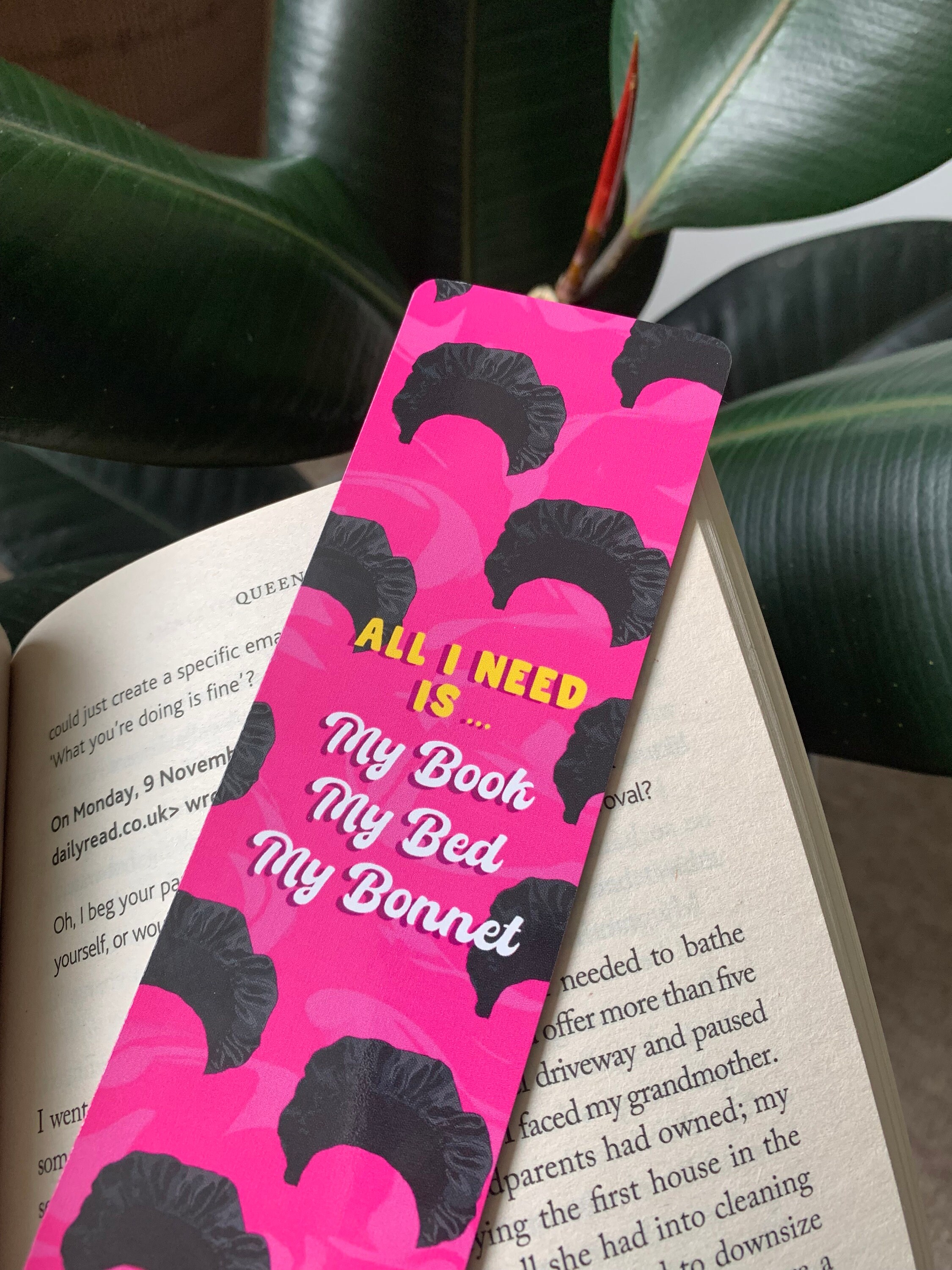 Black Girl Bookmark Black Woman Bookmark Funny Hair Bonnet - Etsy