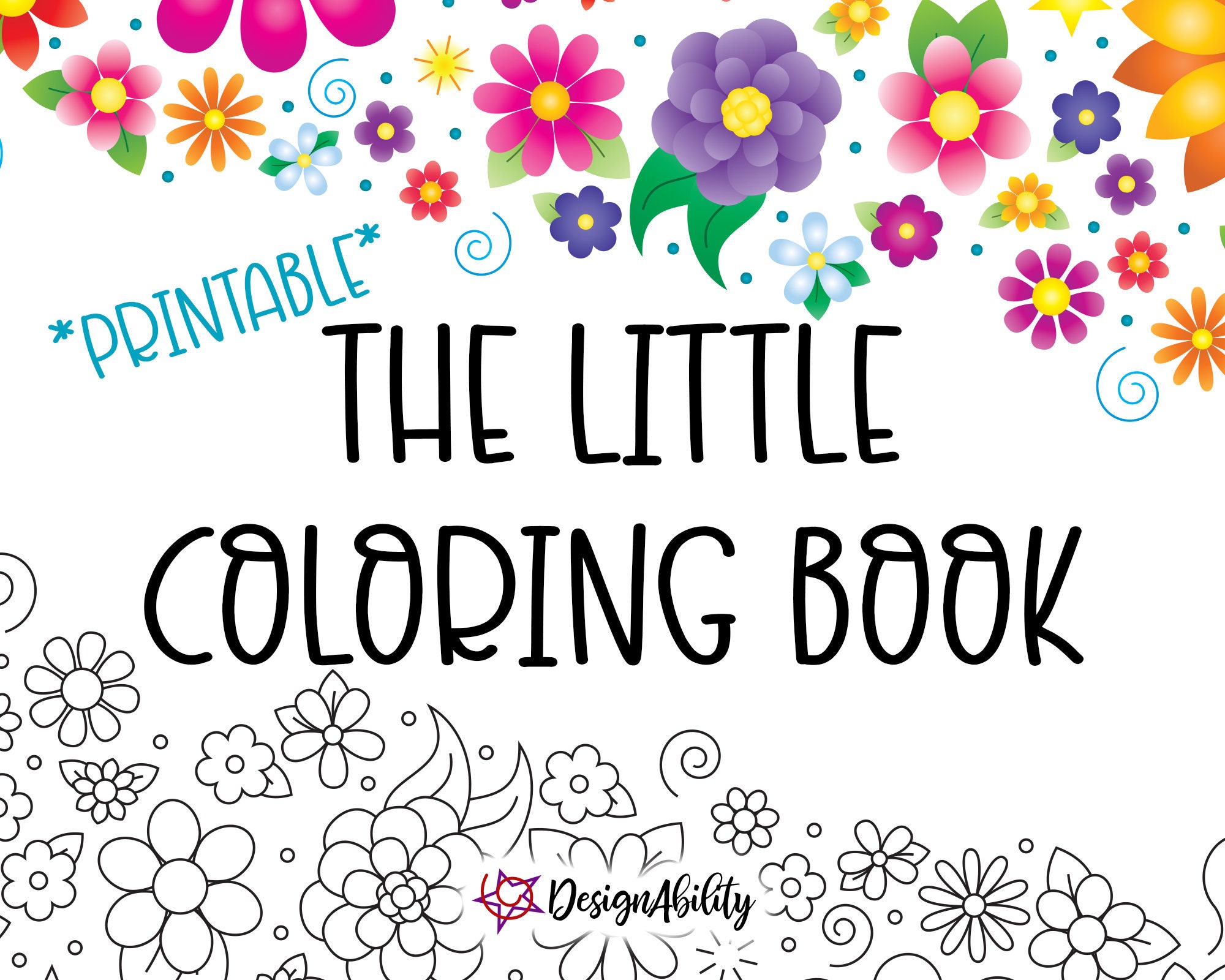 Printable Coloring Book: 52 Pages of Flowers, Paisley, and More (PDF ...