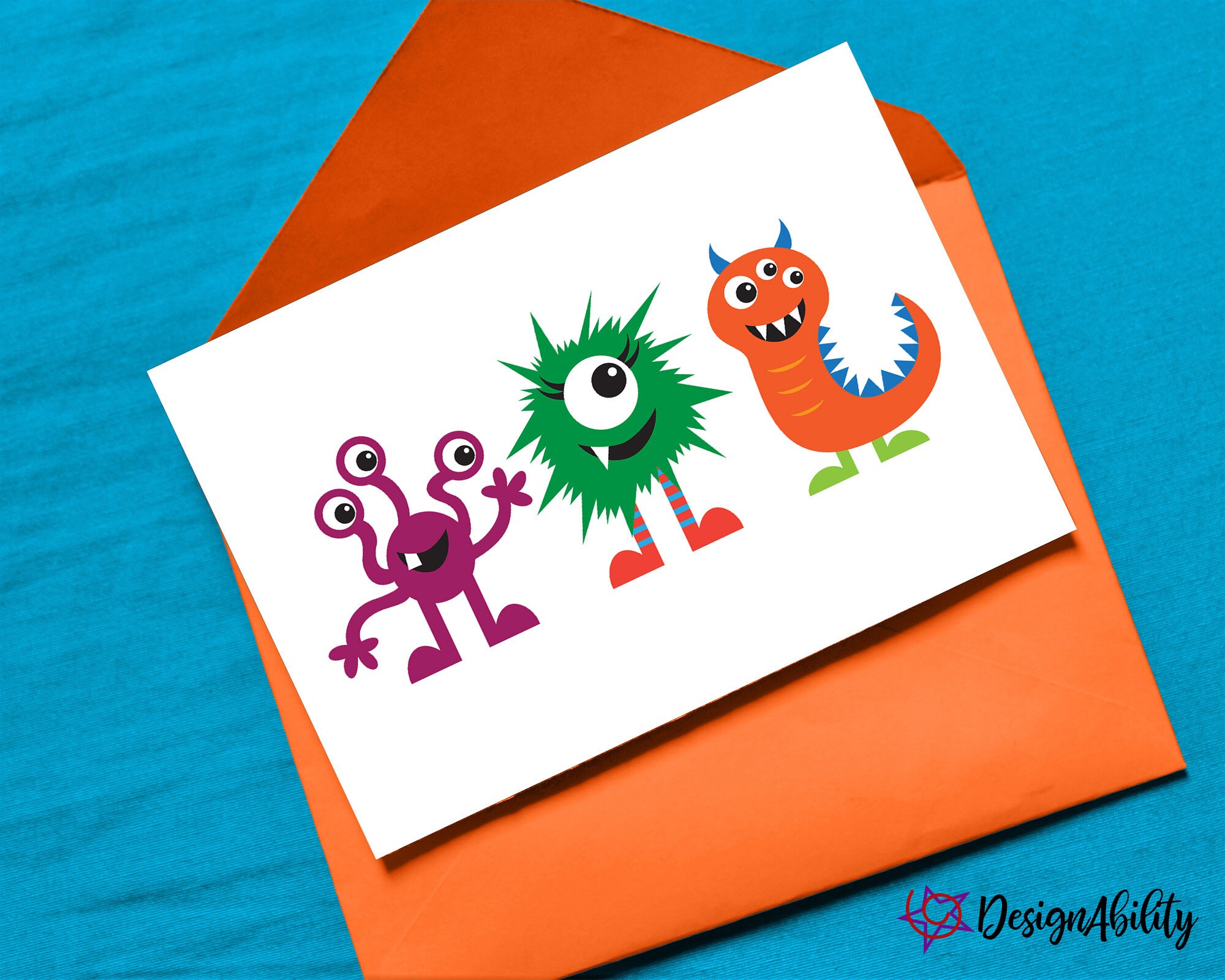 Cute Monster Clipart Set - 1 SVG & 10 Pngs | Digital Download - Etsy