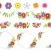 Bright Flower Clipart & Designs | JPG | PNG | Vector | Digital Download ...
