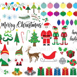 Holiday Bundle Clipart Set SVG & 70 Pngs Digital Download | Etsy