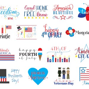 Patriotic Bundle Clipart & Designs - SVG | Pngs | EPS | Patriotic ...