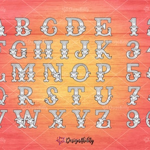 Circus Alphabet Clipart Set (black / White) - SVG & 36 Pngs | Clipart ...