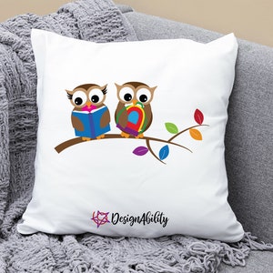 School Owls Clipart Set - SVG & 14 Pngs | Vector Clip Art | Digital ...