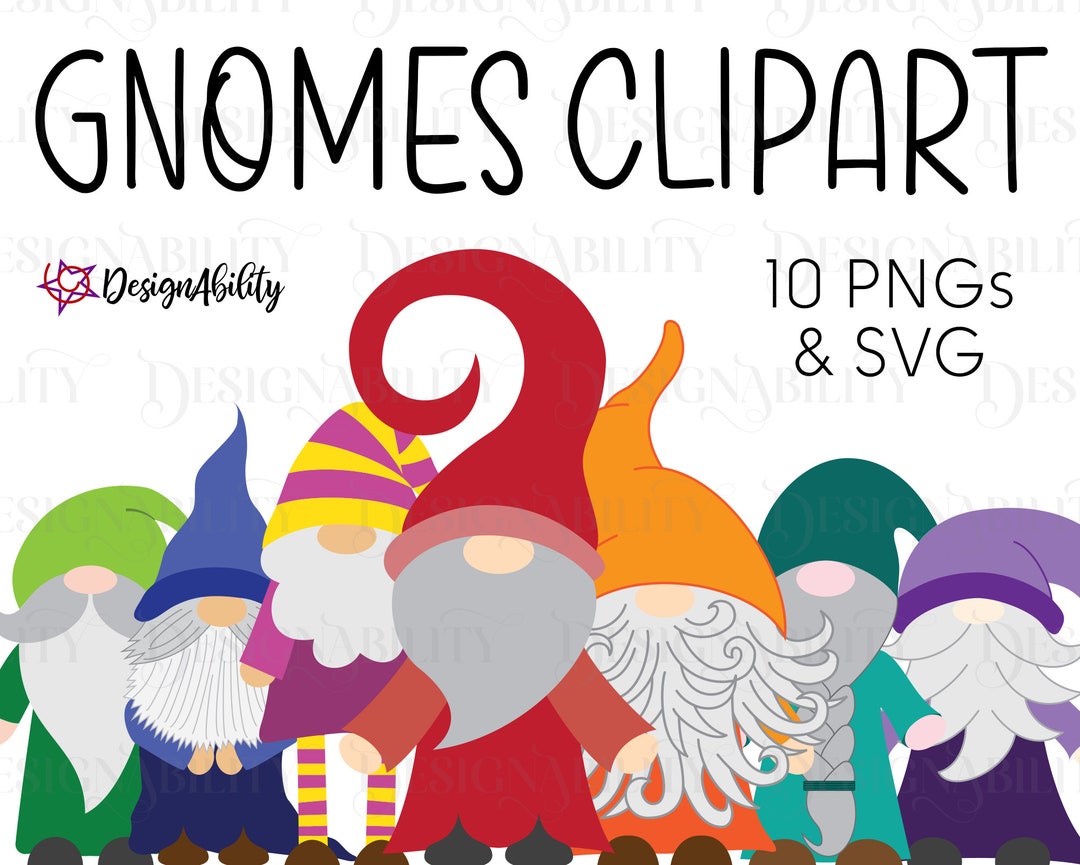 Gnomes Clipart Set - SVG & 10 Pngs | Digital Download - Etsy