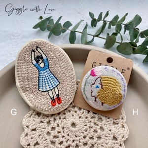 Embroidery Brooch Pin| Handmade Girl Embroidered Pin |party Coat Jacket ...
