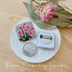 Floral Embroidery Brooch Pin| Handmade Girl Embroidered Pin|party Coat ...
