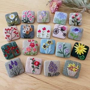 Floral Embroidery Brooch Pin| Handmade Girl Embroidered Pin|party Coat ...