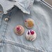 Floral Embroidery Brooch Pin Handmade Girl Embroidered Pin party Coat ...