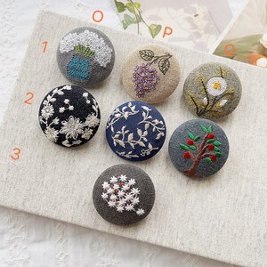 Floral Embroidery Brooch Pin Handmade Girl Embroidered Pin party Coat ...