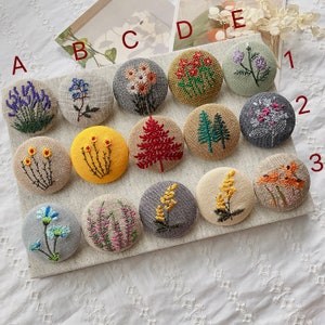 Floral Embroidery Brooch Pin Handmade Girl Embroidered Pin party Coat ...