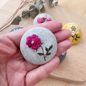 Floral Embroidery Brooch Pin| Handmade Girl Embroidered Pin|party Coat ...