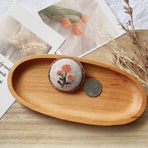 Floral Embroidery Brooch Pin| Handmade Girl Embroidered Pin|party Coat ...