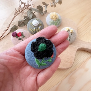 Floral Embroidery Brooch Pin| Handmade Girl Embroidered Pin|party Coat ...
