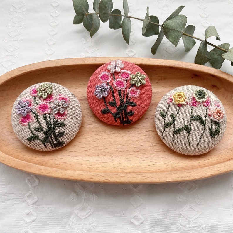 Embroidery Brooch Pin Handmade Girl Embroidered Pin party - Etsy