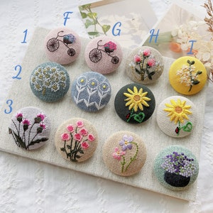 Floral Embroidery Brooch Pin Handmade Girl Embroidered Pin party Coat ...