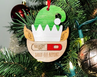 Elf Report Ornament for Kids Daily Elf Report Custom - Etsy