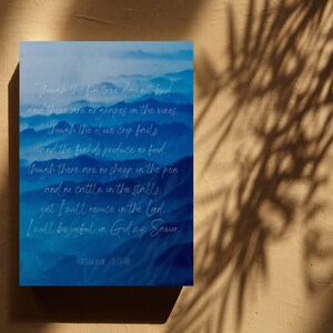 Rejoice in the Lord, Habakkuk 3 Bible Verse Wall Art | Bible Verse ...