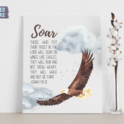 Isaiah 40-31 Mount up With Wings as Eagles Christian - Etsy